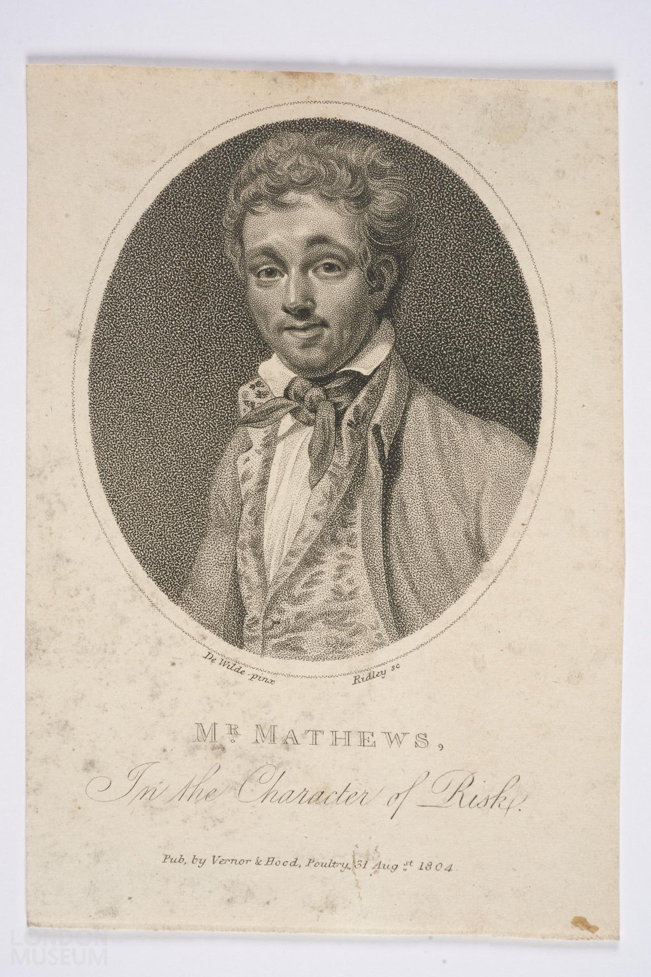 Mr Mathews in the Character of Risk | London Museum