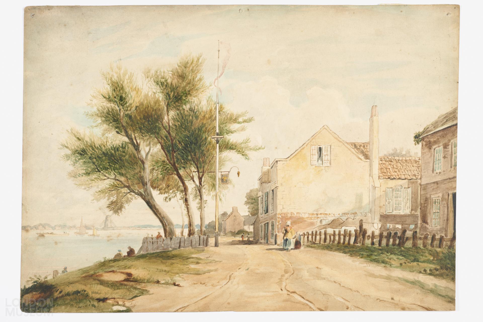View of the Bat and Grapes public house, Battersea, | London Museum