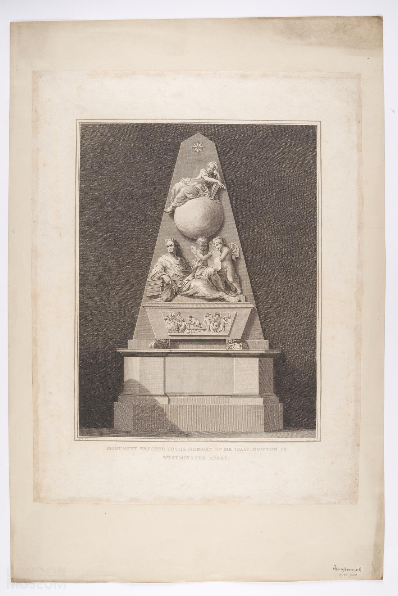 Monument erected to the memory of Sir Isaac Newton in Westminster Abbey | London Museum