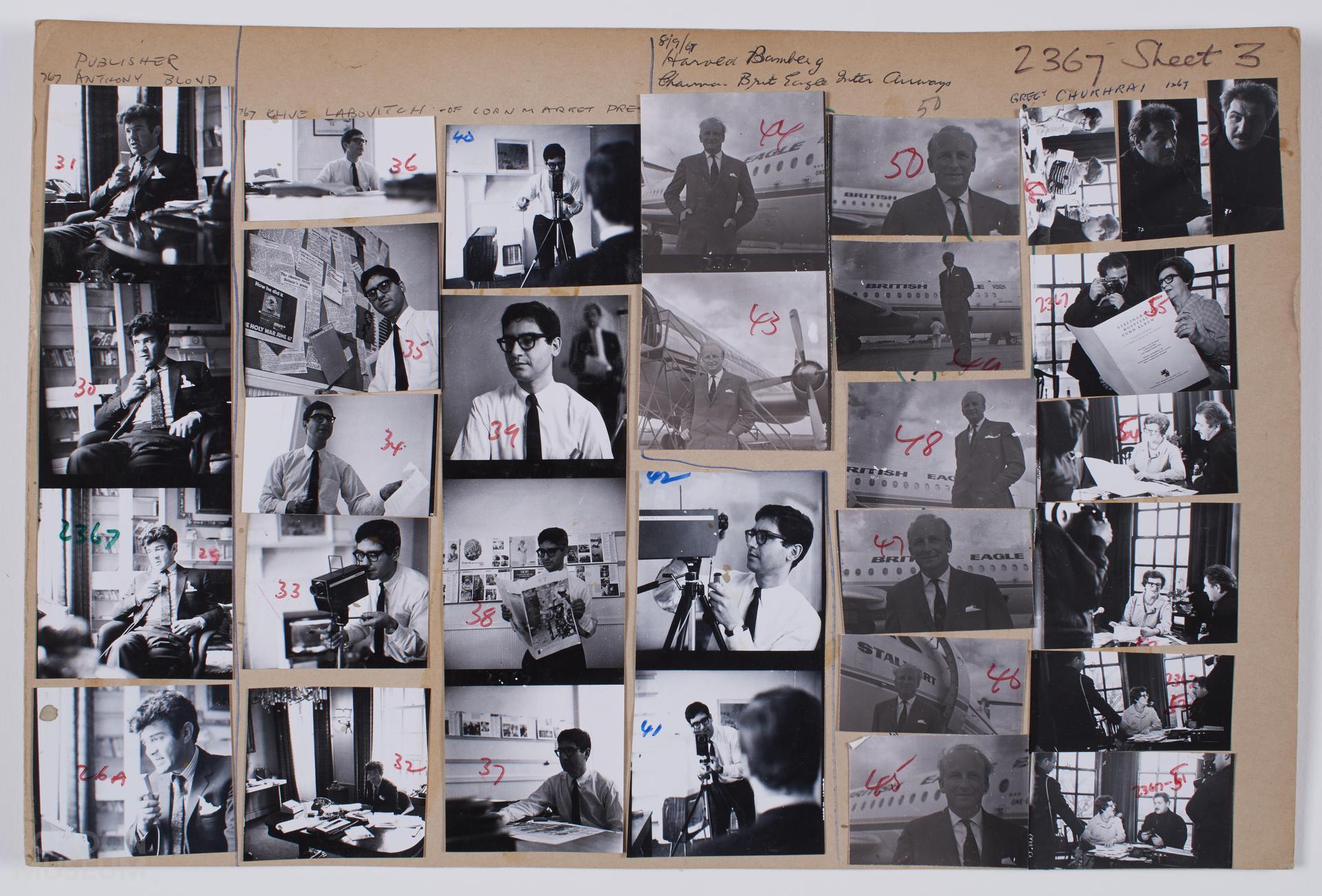 Photograph, contact sheet | London Museum