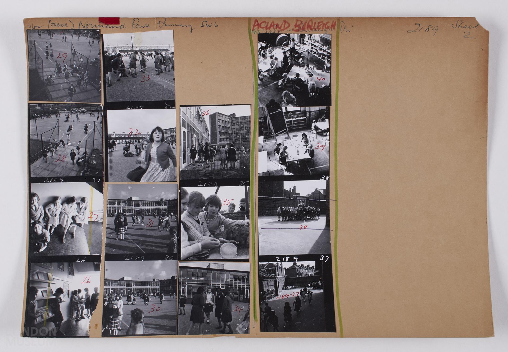 Photograph, contact sheet | London Museum
