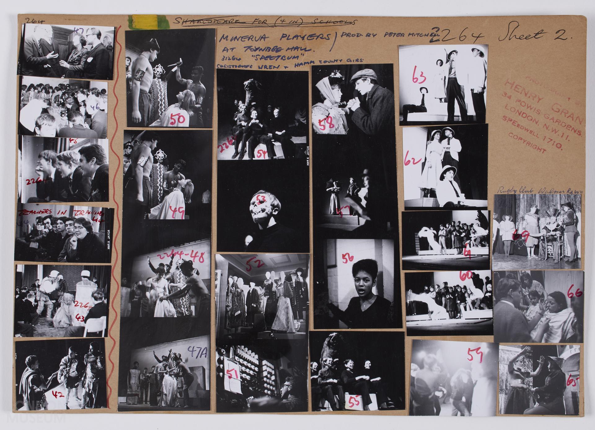 Photograph, contact sheet | London Museum