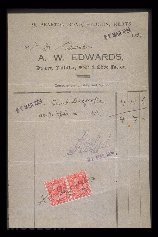 Invoice, receipt | London Museum