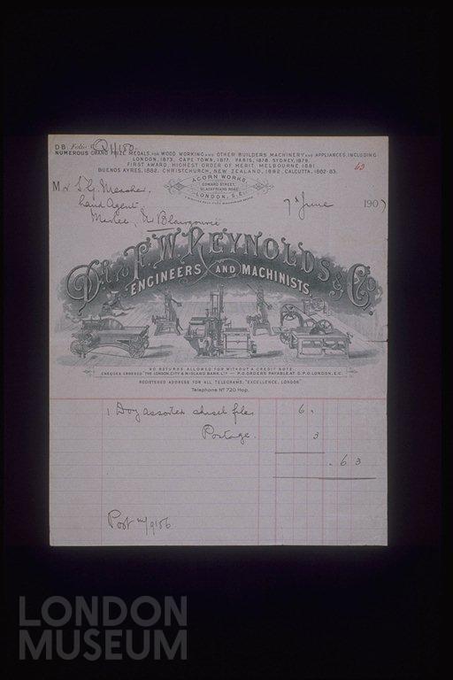 Invoice, receipt | London Museum