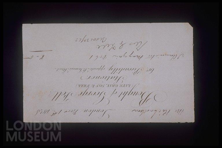 Invoice, receipt | London Museum