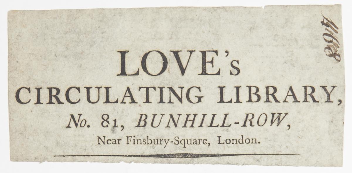 Label, book label | London Museum