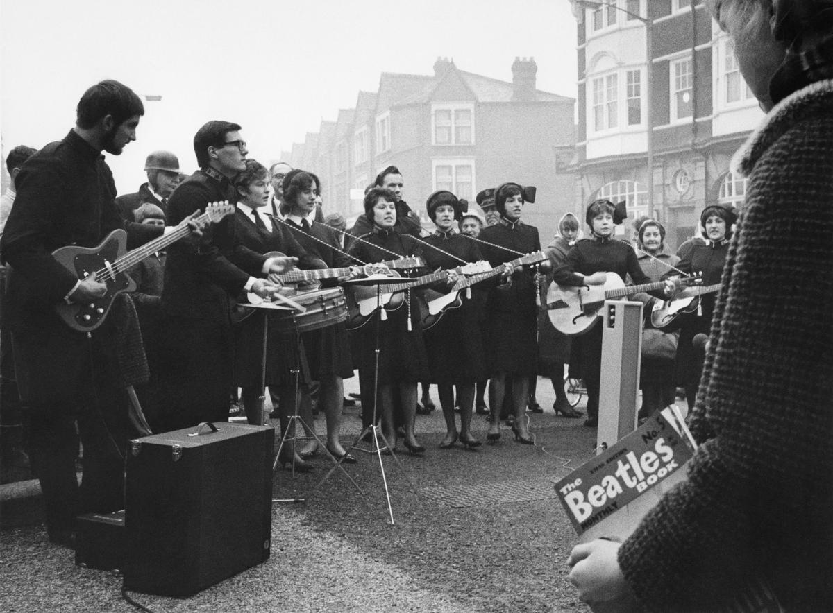 Salvation Army band playing in the High Street, Tower Hamlets | London ...