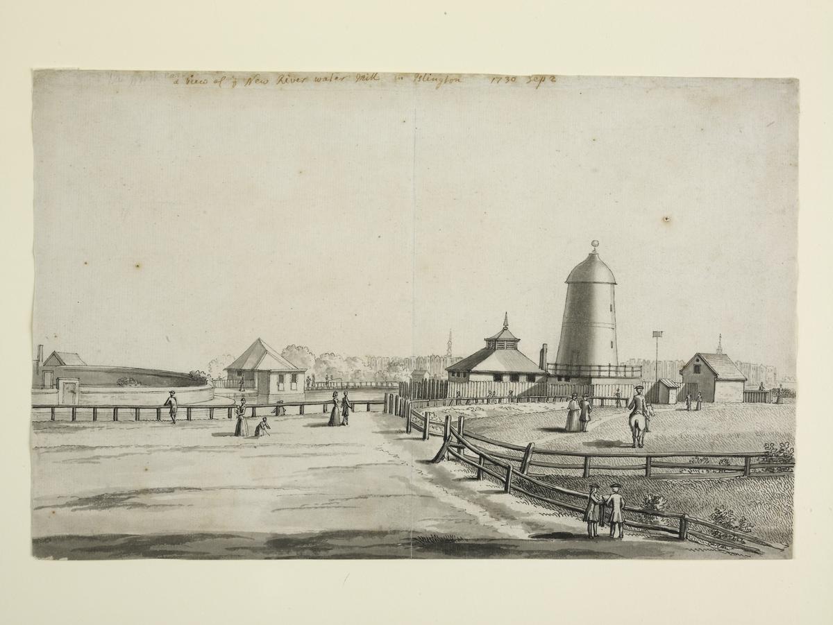 A view of a New River Water Mill in Islington | London Museum