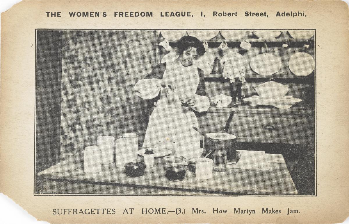 Suffragettes at Home. (3.) Mrs How Martyn Makes Jam | London Museum