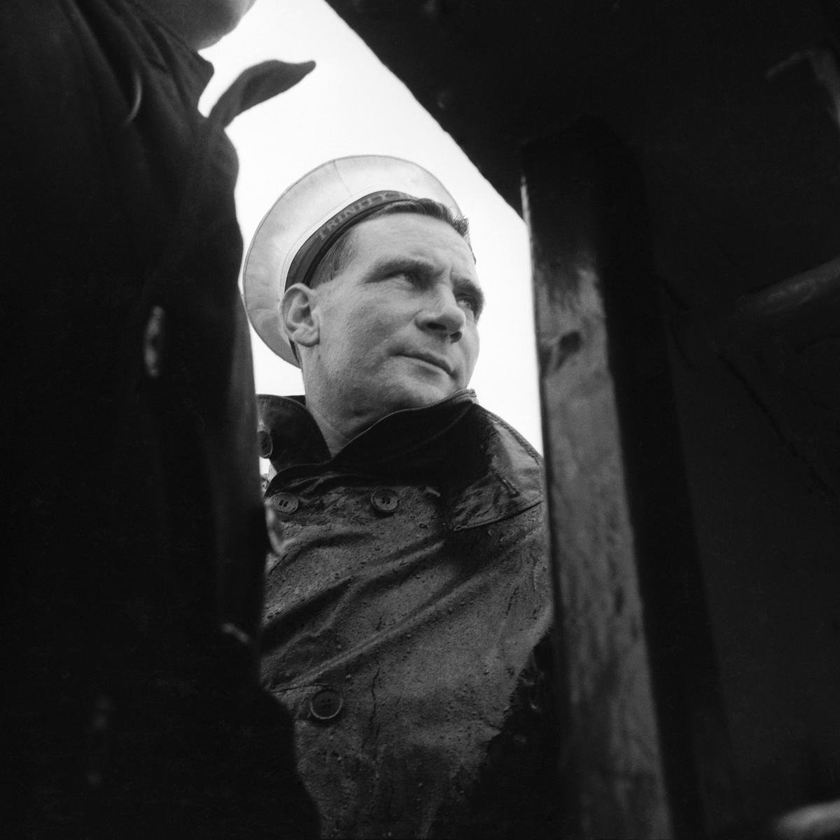 A worker wearing Trinity House uniform photographed at the Trinity ...