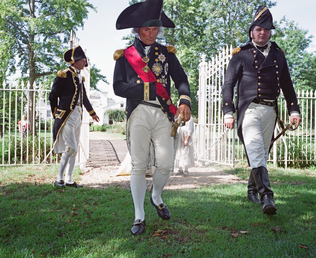 A reconstruction of Horatio Nelson's departure from Morden Hall Park ...