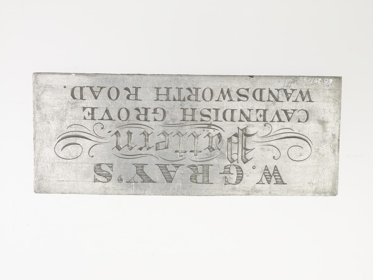 Plate, trade plate, patternmaker's trade plate | London Museum