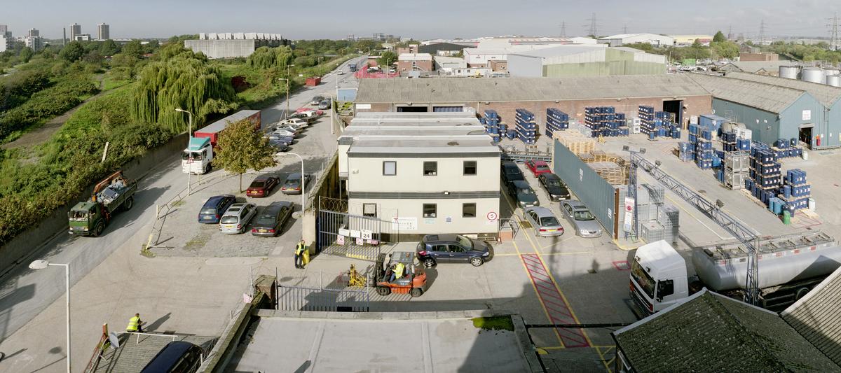 View from the roof of the Marshgate Centre looking north over Banner's ...