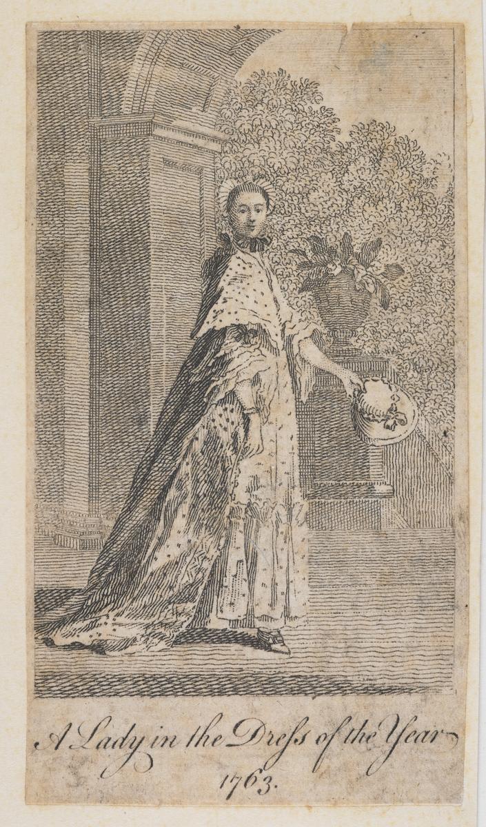 A lady in the Dress of the Year 1763. | London Museum