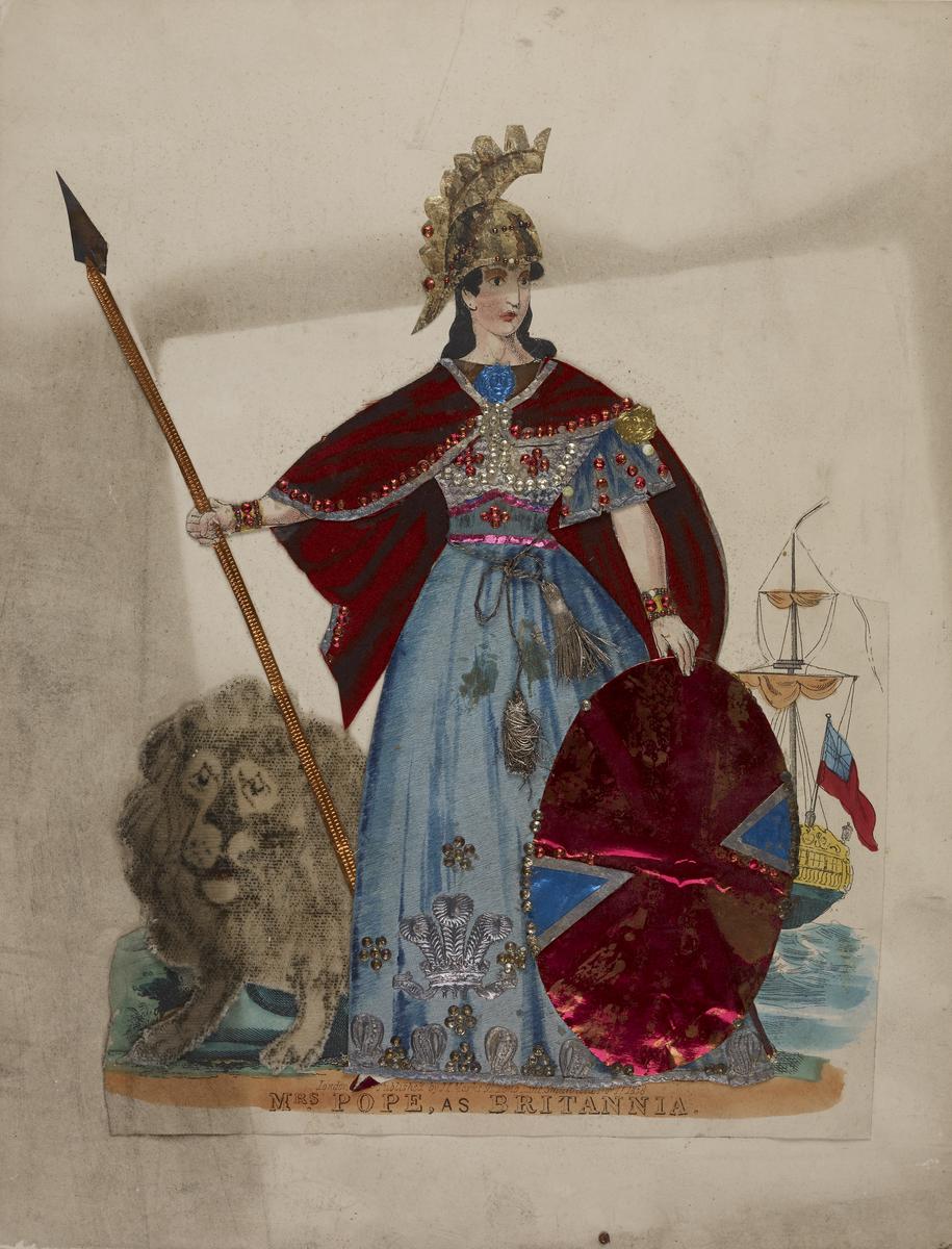 Mrs Pope as Britannia | London Museum