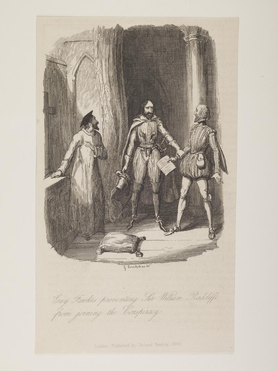 Guy Fawkes preventing Sir William Radcliffe from joining the conspiracy ...