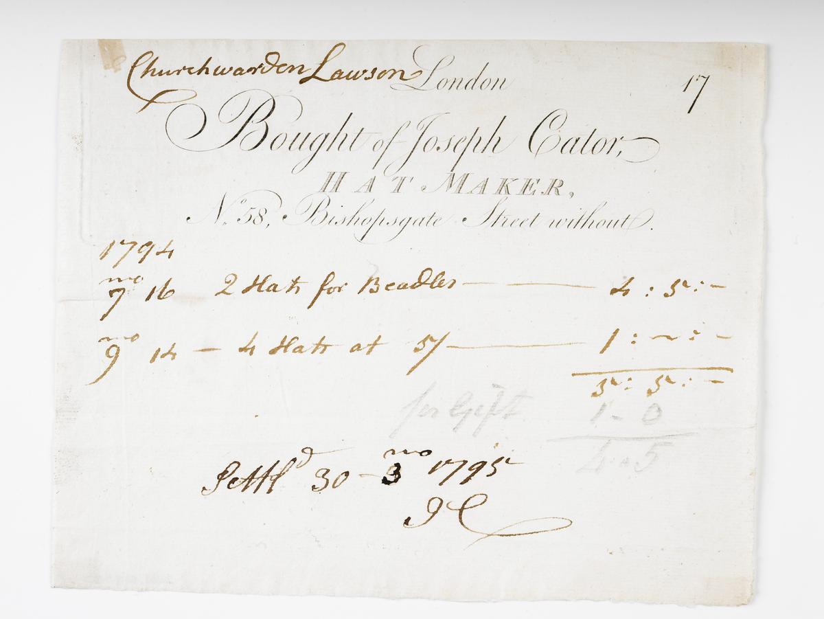 Receipt | London Museum