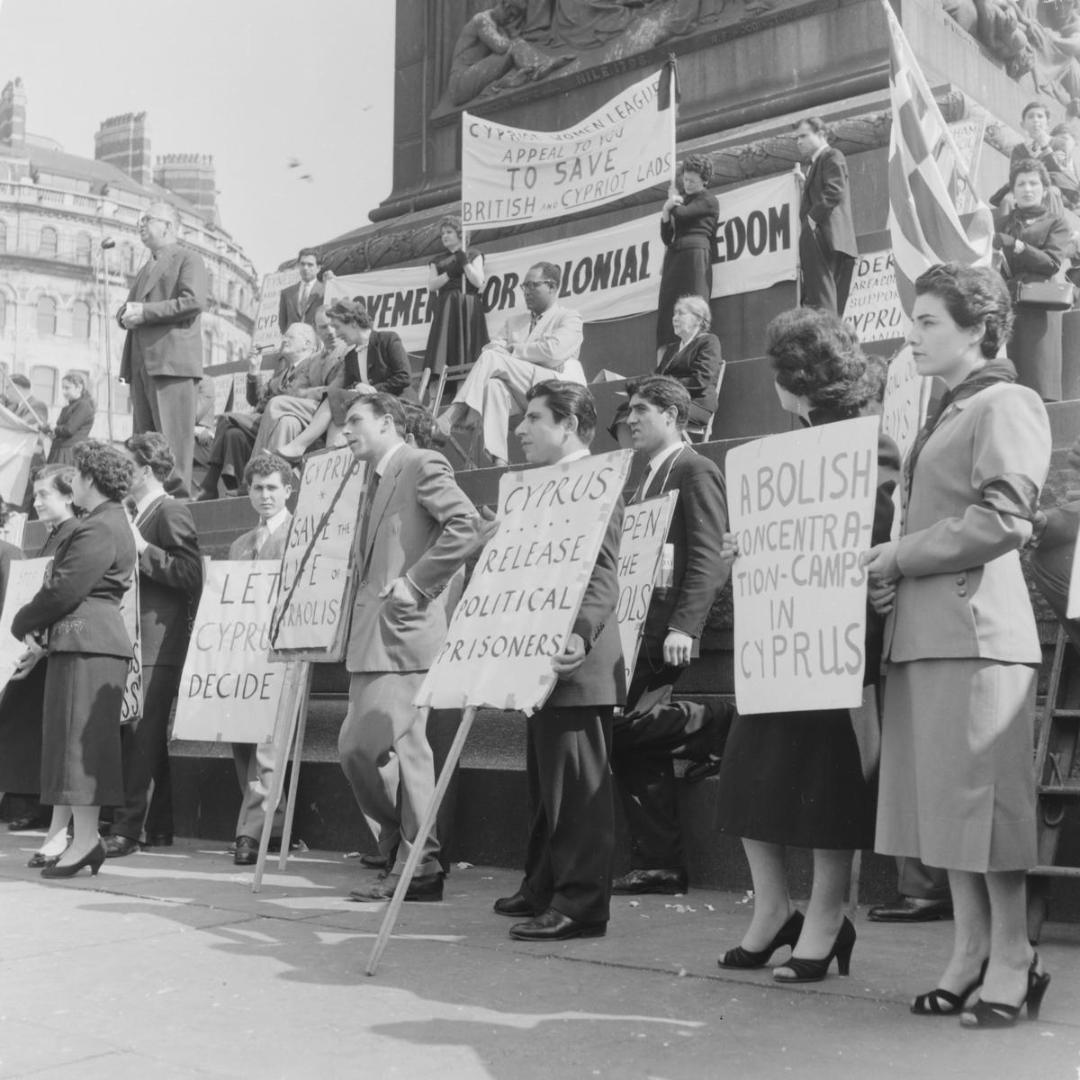 Movement for Colonial Freedom Cyprus Ralley, 1956 | London Museum