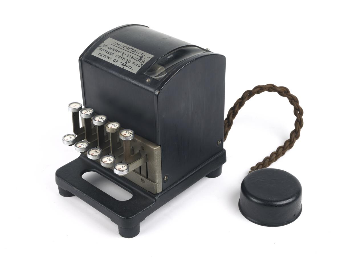 Telephone switchboard accessory, telephone key sender | London Museum