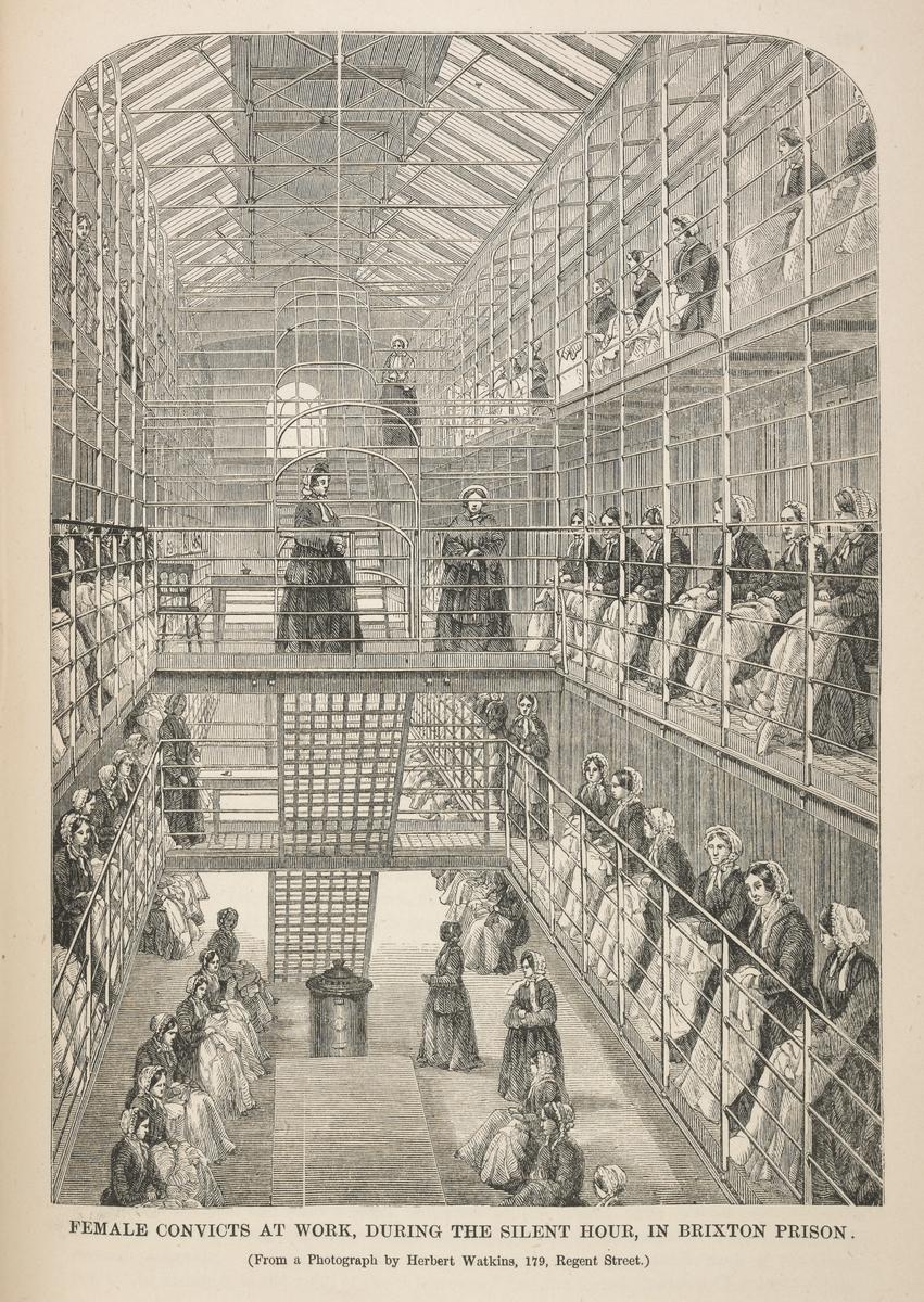 Female convicts at work, during the silent hour, in Brixton Prison ...
