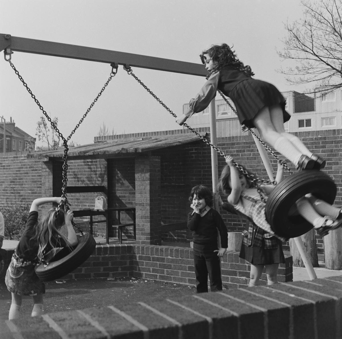 Swings in a playground | London Museum