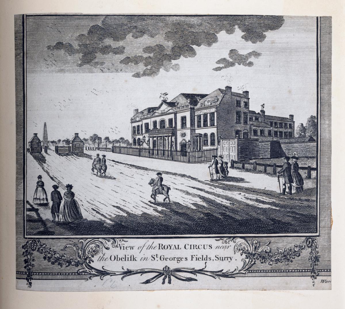 View of the Royal Circus Near the Obelisk in St George's Fields Surry ...