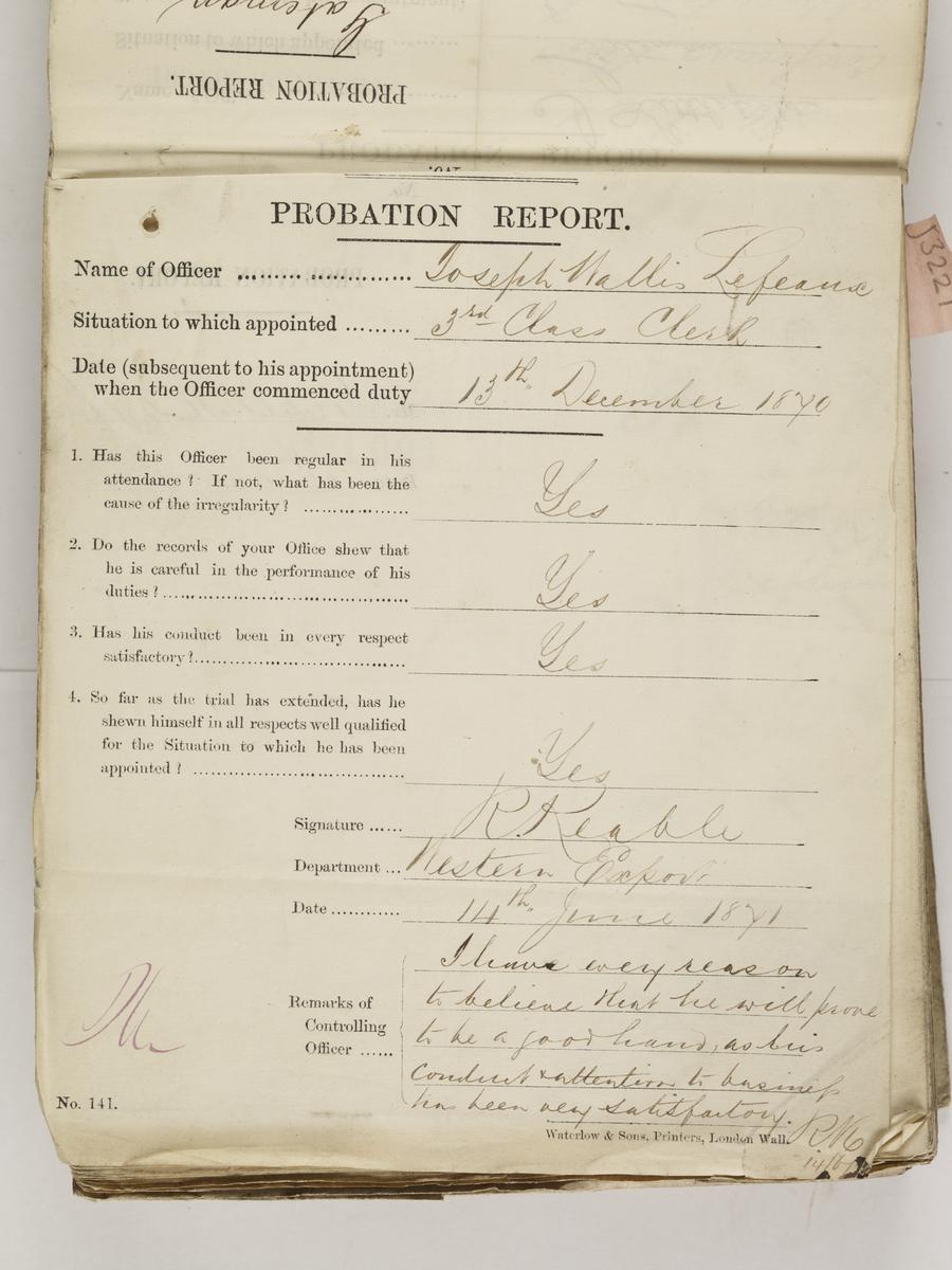 Staff Probation Reports | London Museum