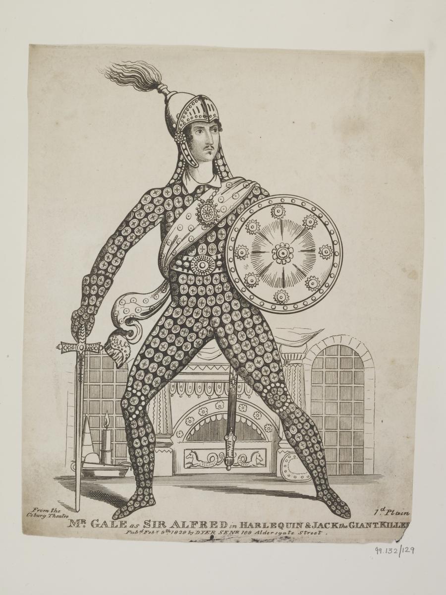 Mr Gale as Sir Alfred in Harlequin & Jack the Giant Killer | London Museum