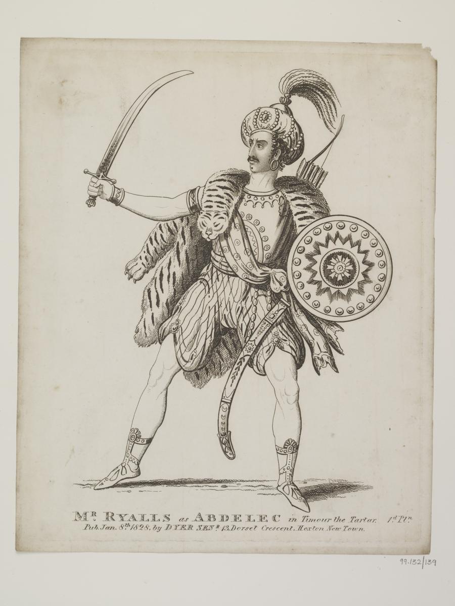 Mr Ryalls as Abdelec in Timour the Tartar | London Museum
