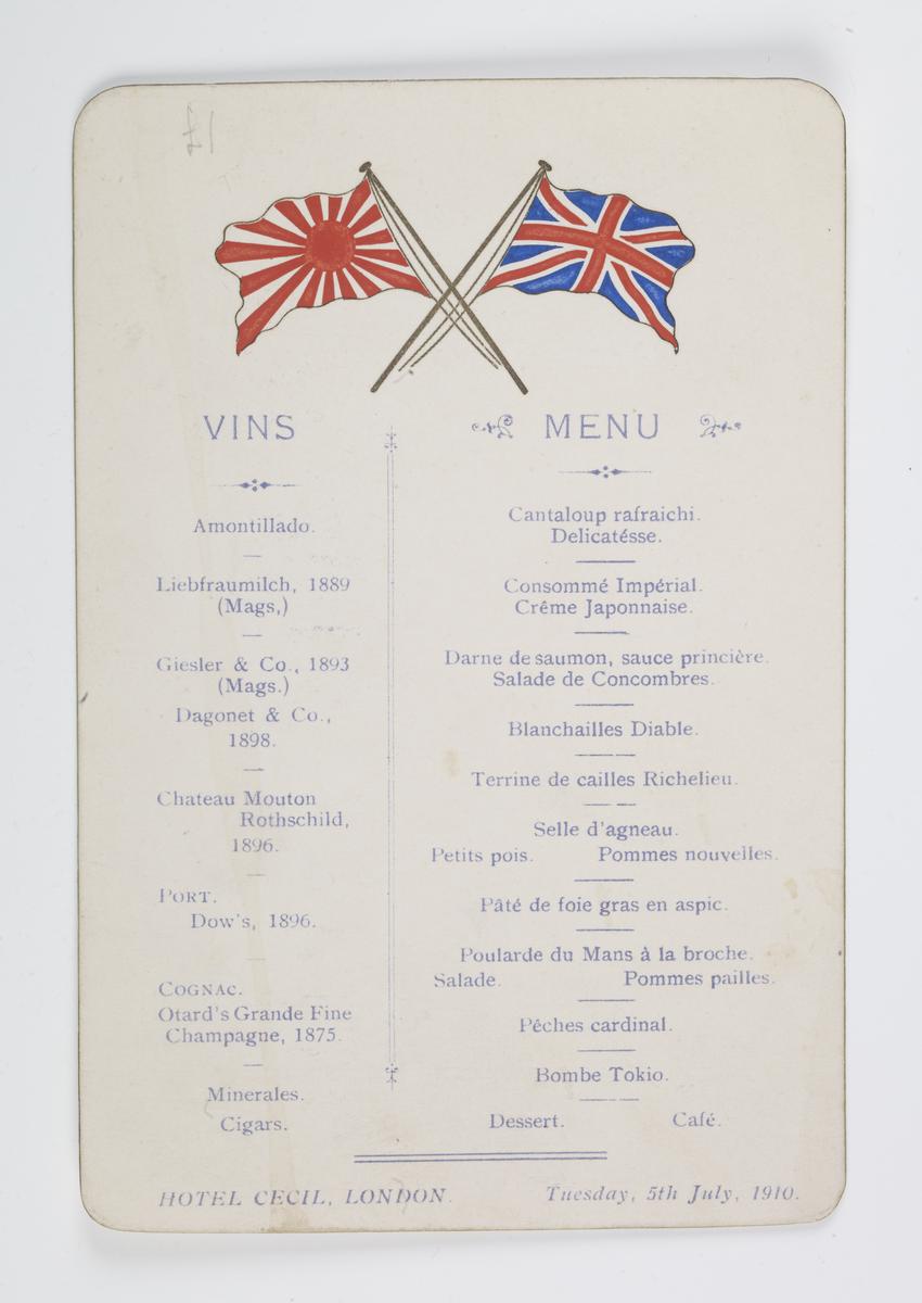 Menu | London Museum