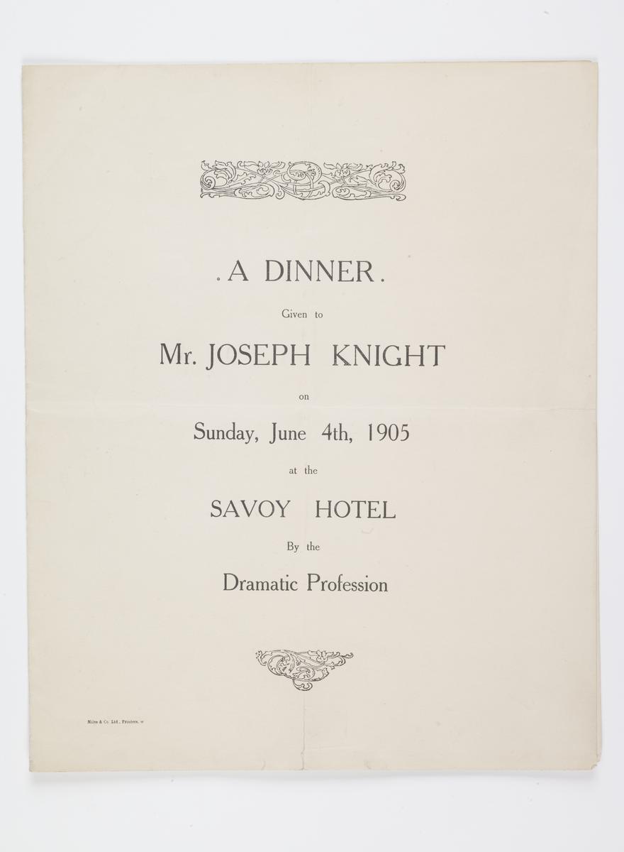 Plan, seating plan | London Museum