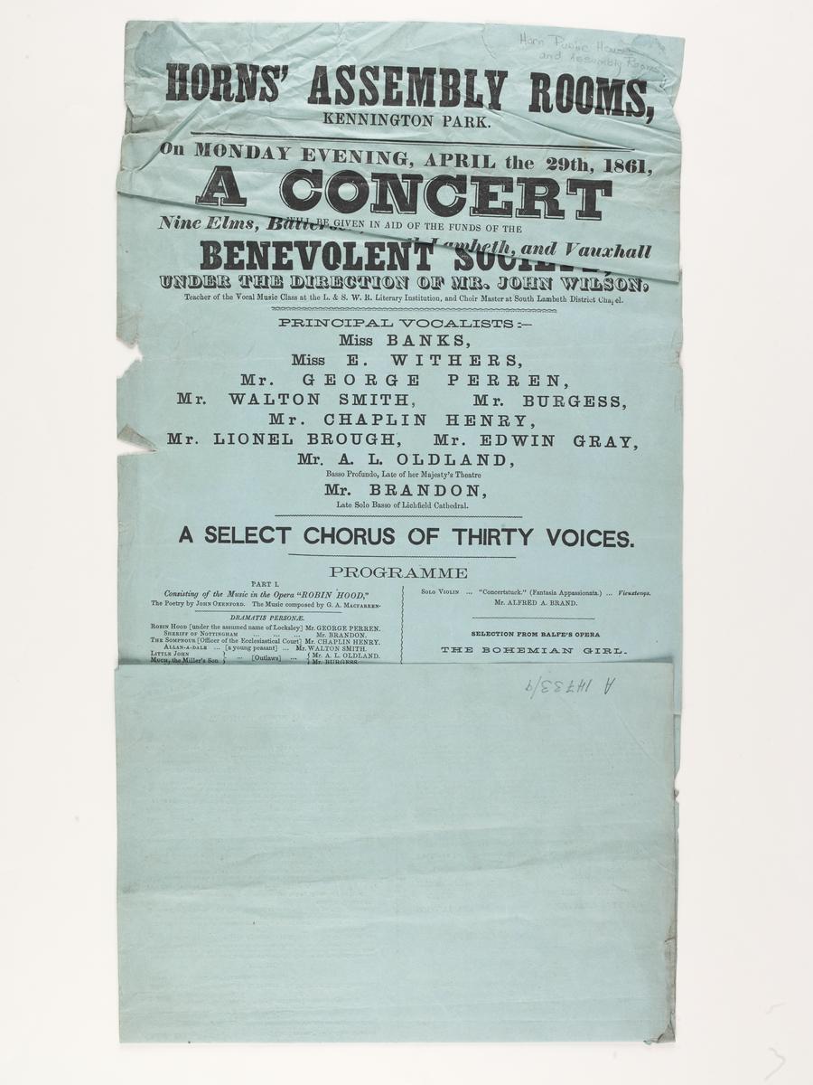 Bill, concert bill | London Museum
