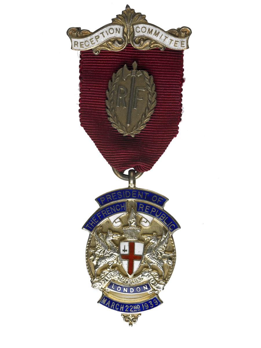 Badge, Guildhall Reception Committee badge | London Museum