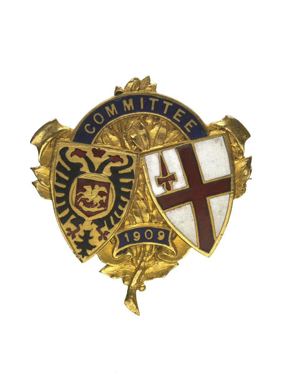 Badge, Guildhall Reception Committee badge | London Museum