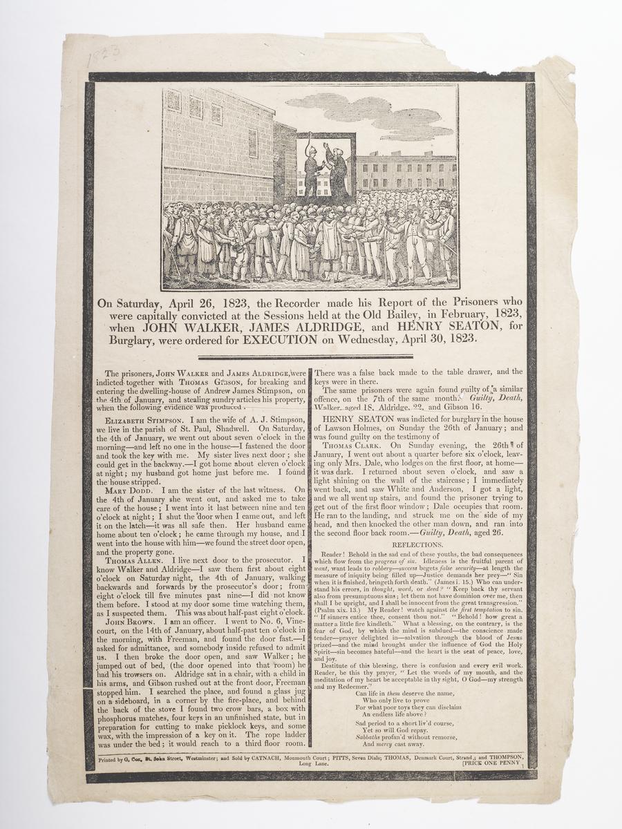 On Saturday, April 26, 1823, the Recorder made his Report of the ...