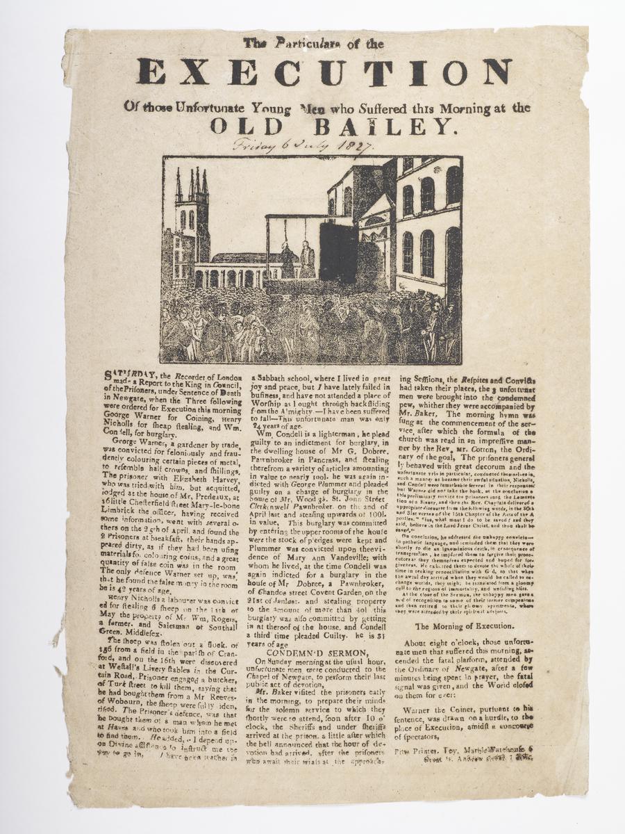 The Particulars of the Execution Of those Unfortunate Young Men who ...