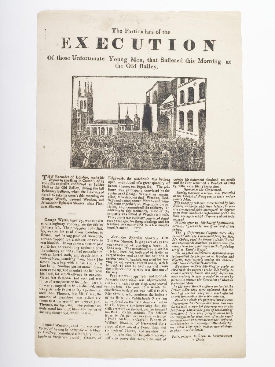 The Particulars of the Execution of those Unfortunate Young Men, that ...