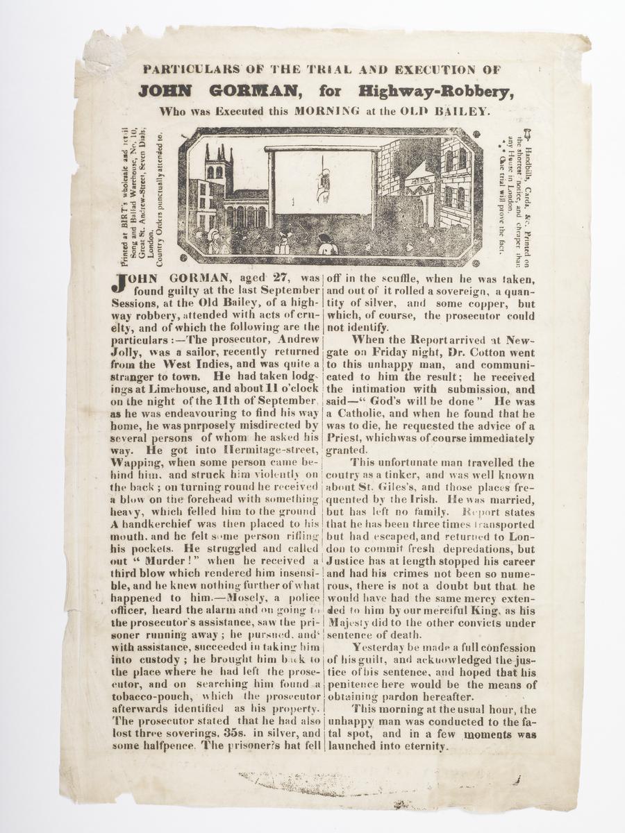 Particulars of the Trials and Execution of John Gorman, for Highway ...