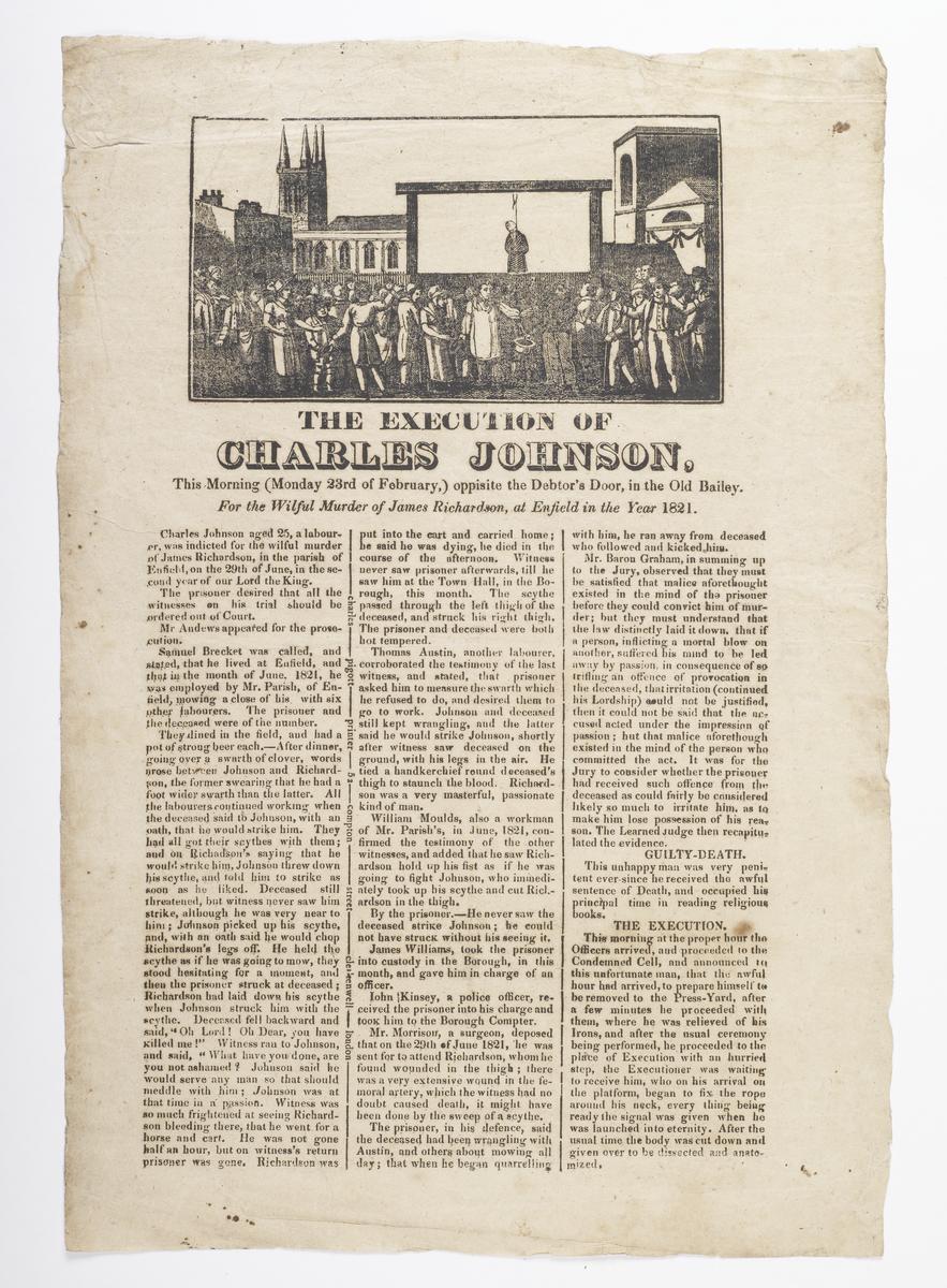 The execution of Charles Johnson, this morning (Monday 23rd of February ...