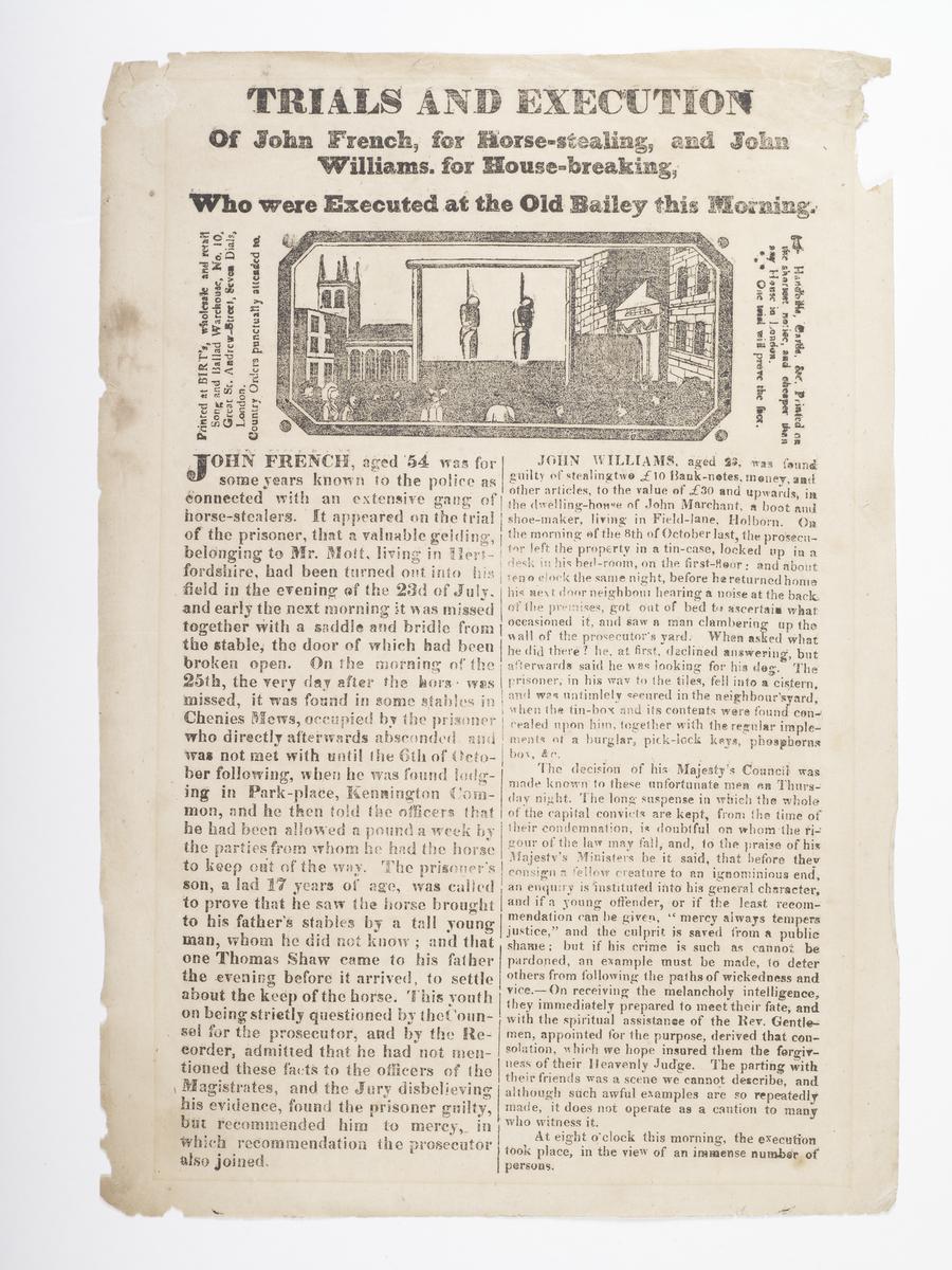 Trials and execution of John French, for Horse-stealing, and John ...
