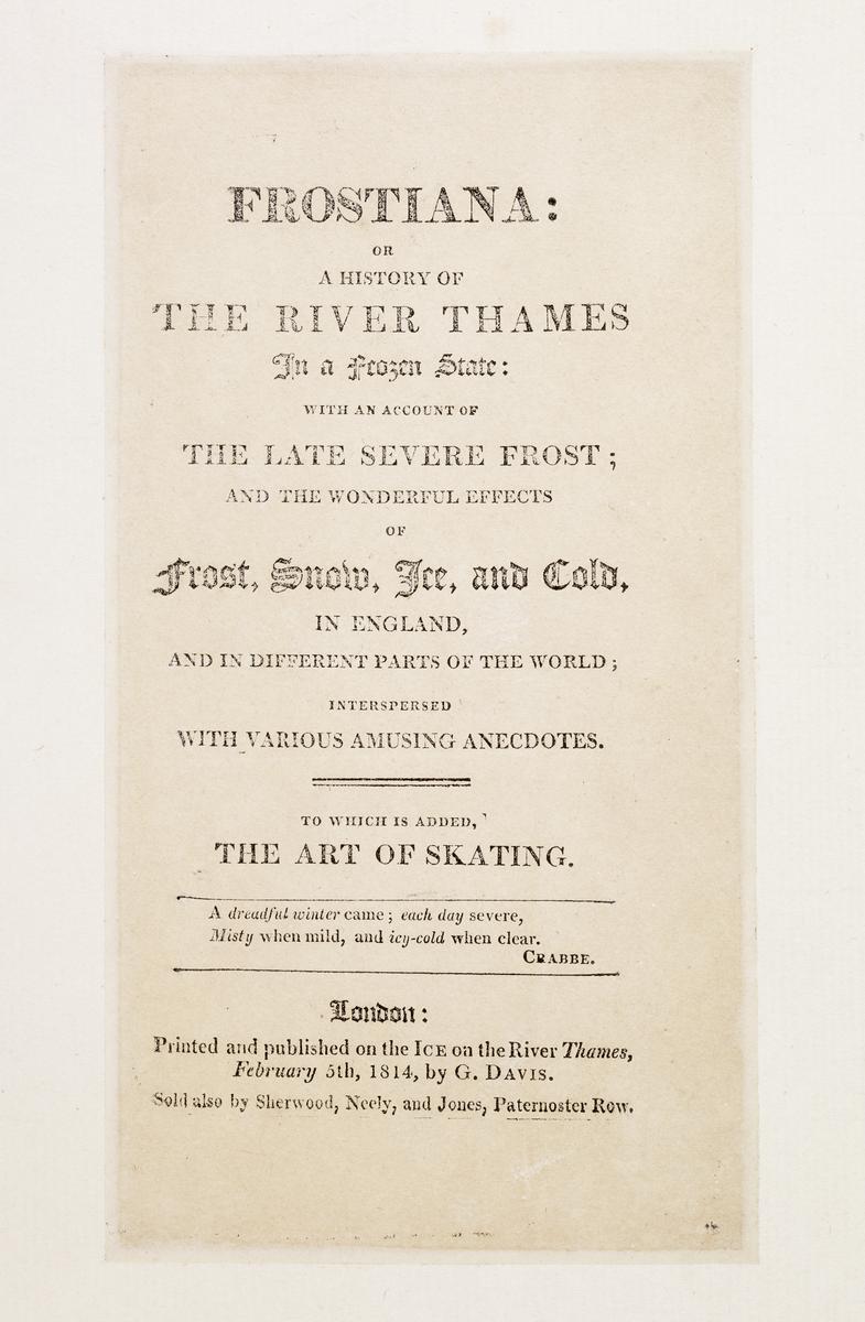 Broadside, frost-fair paper | London Museum