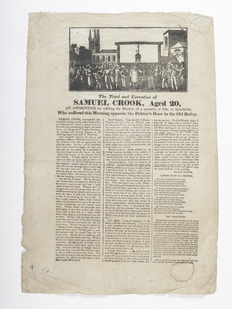 The Trial and Execution of Samuel Crook, Aged 20, An Apprentice for ...