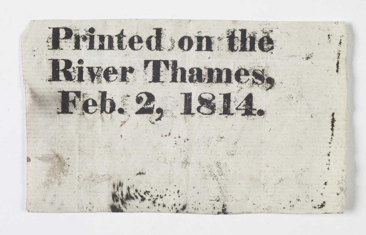 Broadside, frost-fair paper | London Museum