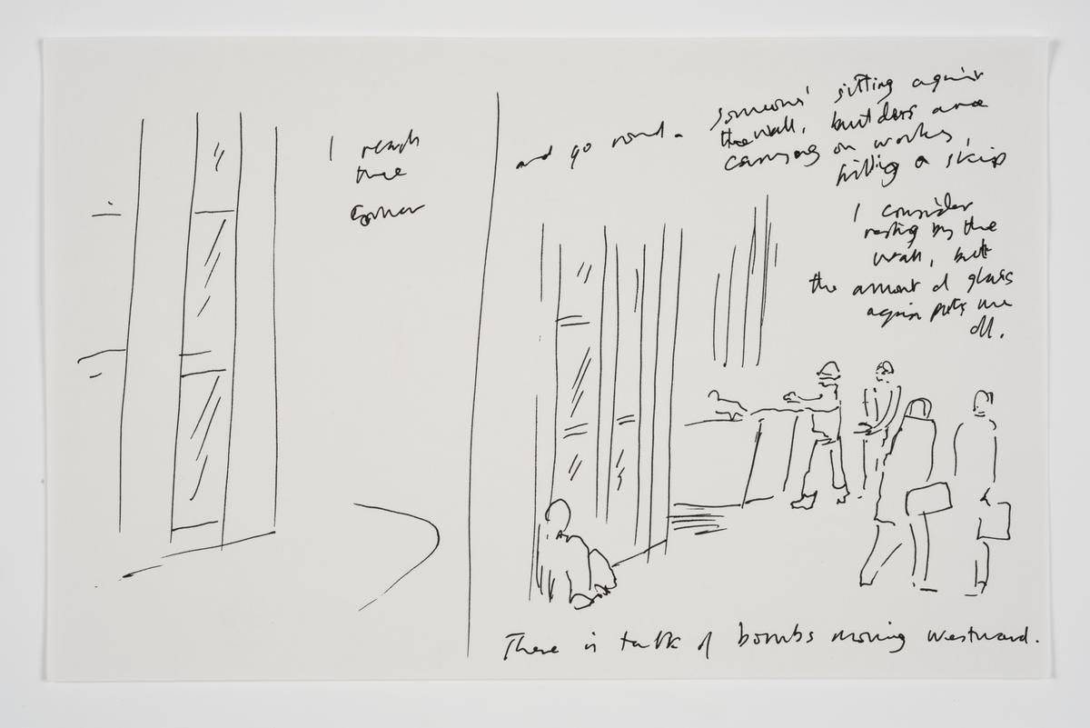 July 8th 2005 drawings made from memory of the events of July 7th 2005 ...