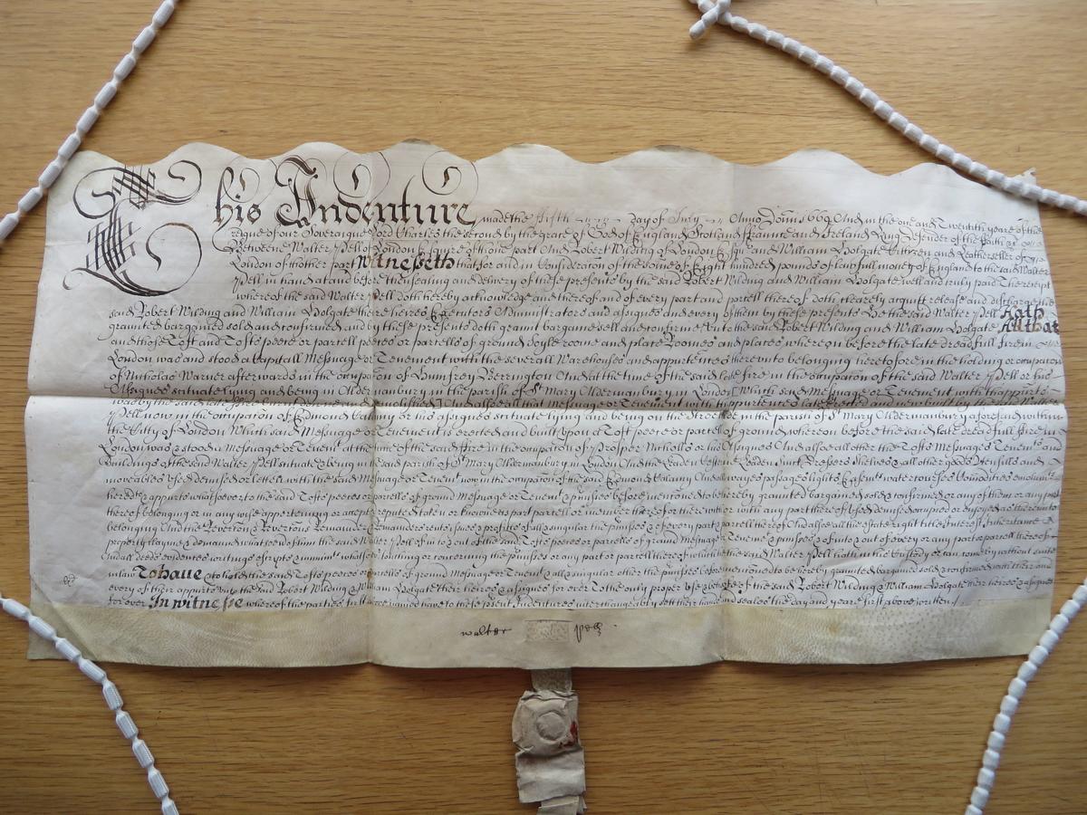 Manuscript, indenture | London Museum