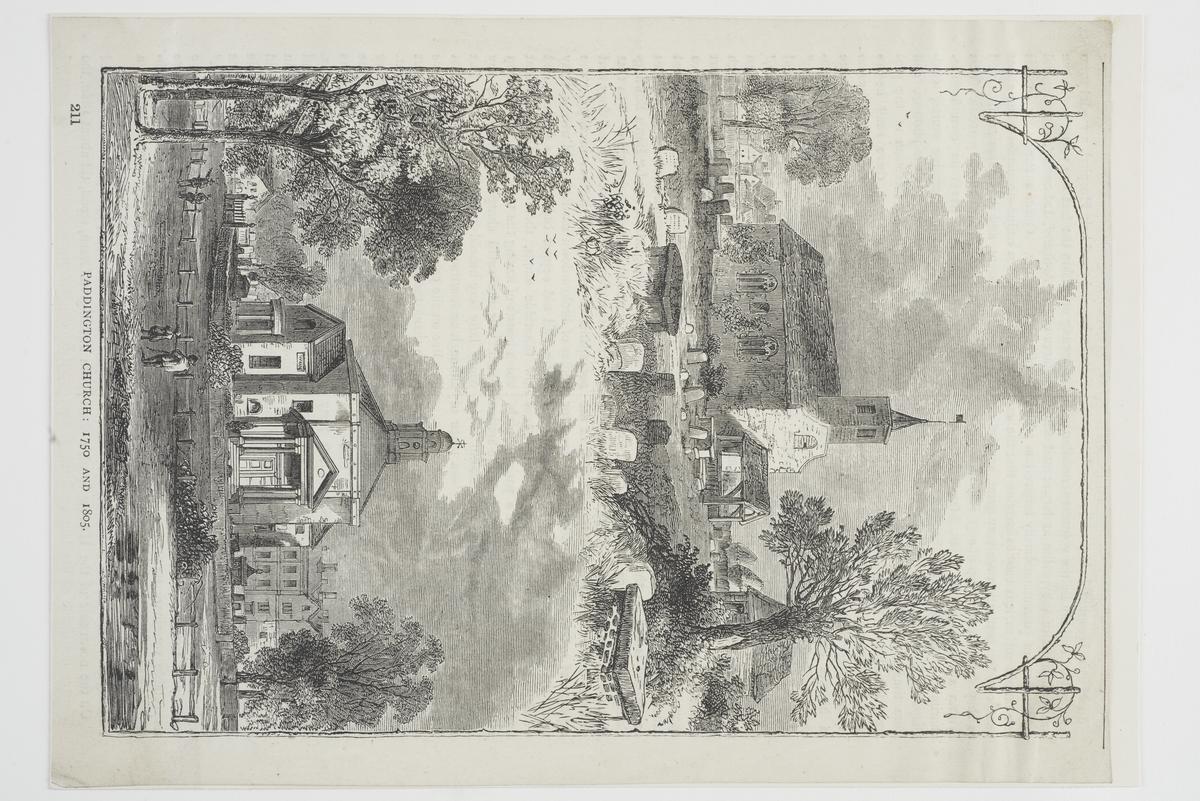 Paddington Church: 1750 and 1805. | London Museum
