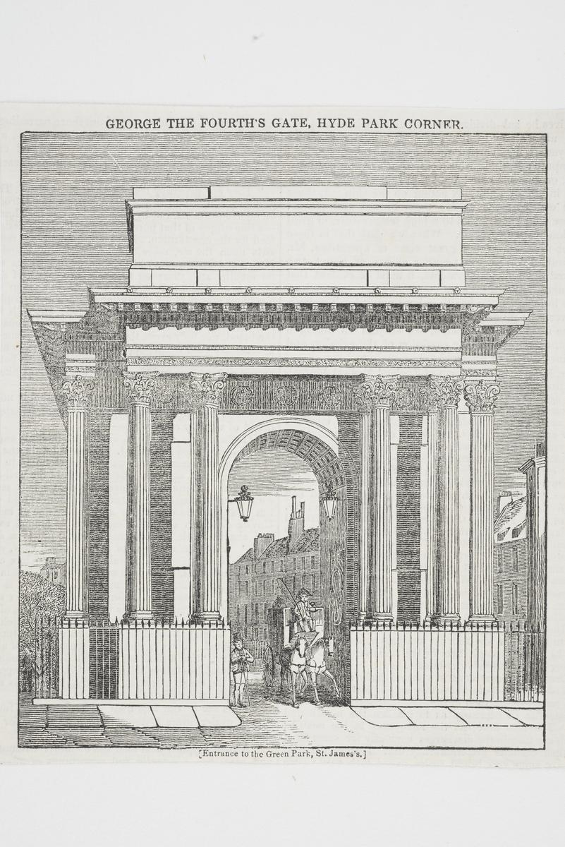 George the Fourth's Gate, Hyde Park Corner. | London Museum