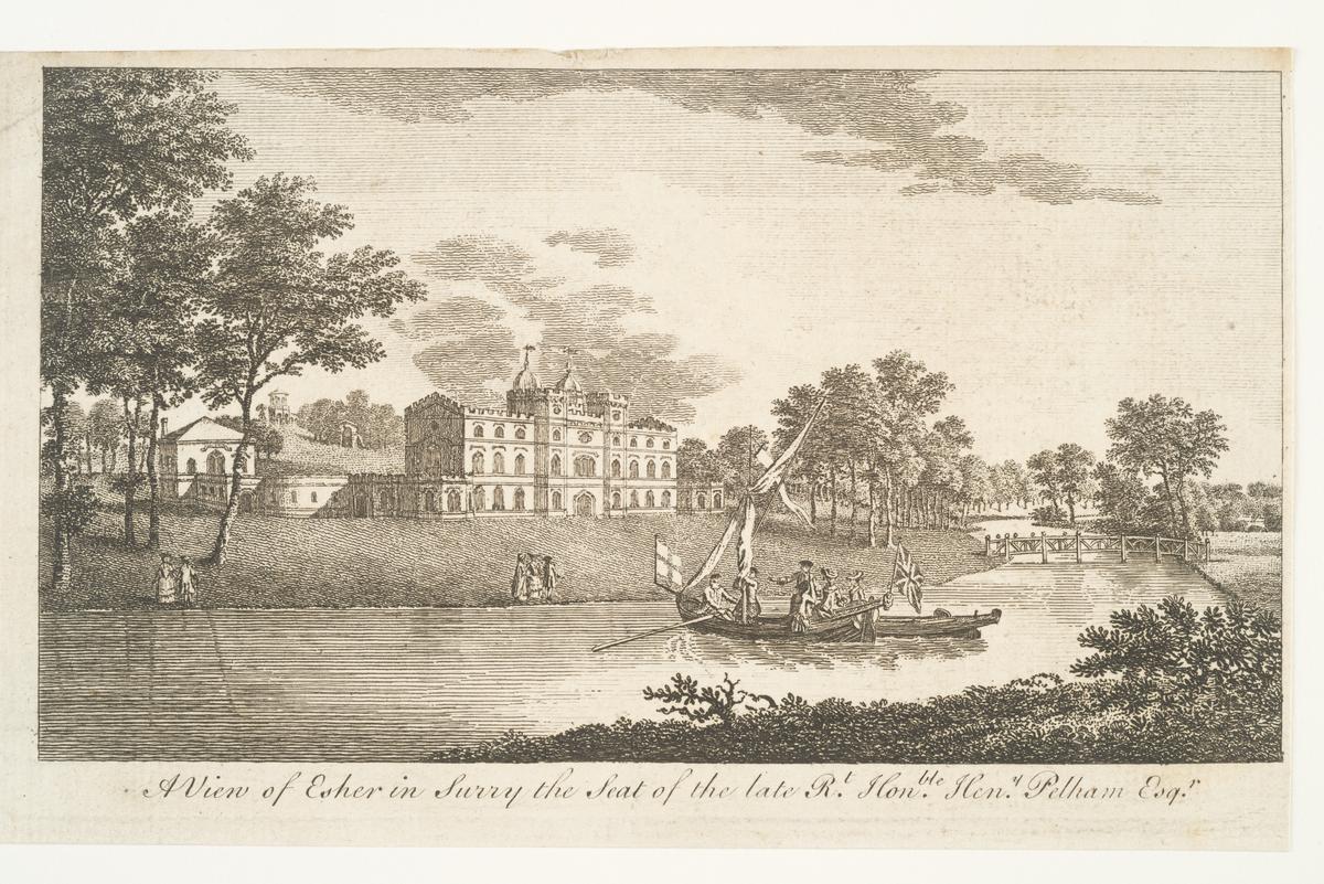 A View of Esher in Surry, the seat of the late Rt Hon Henry Pelham Esqr ...