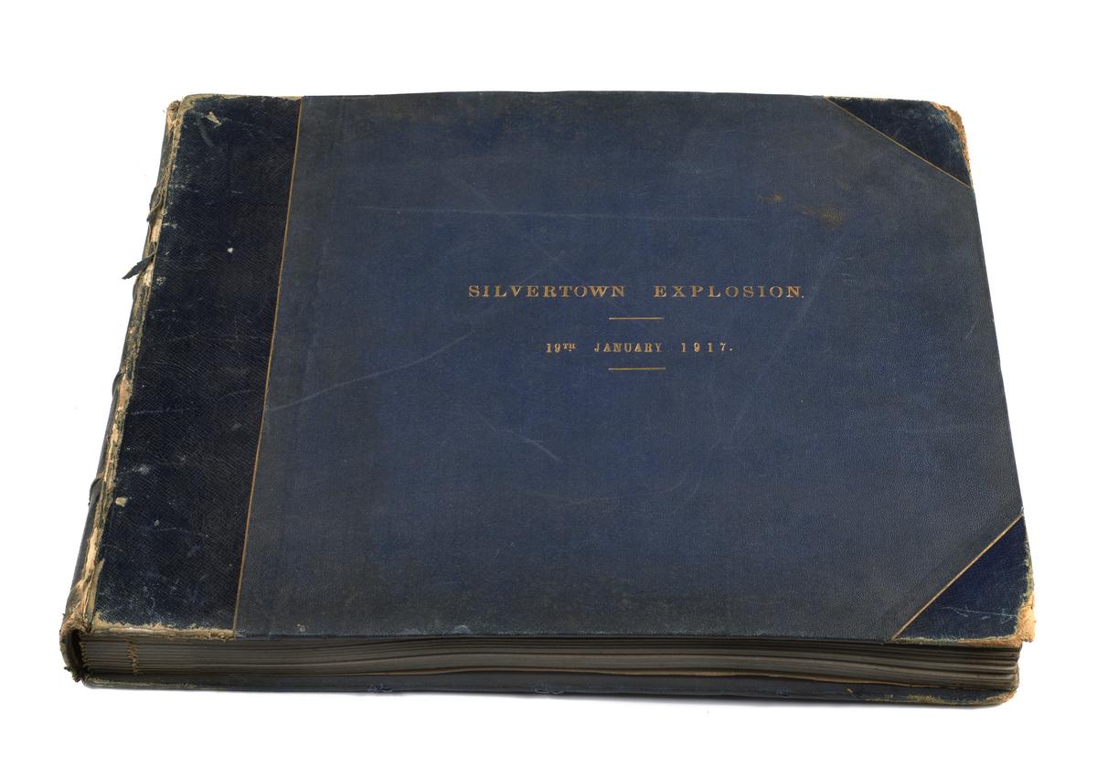 Photograph album showing aftermath of Silvertown Explosion 19th January ...
