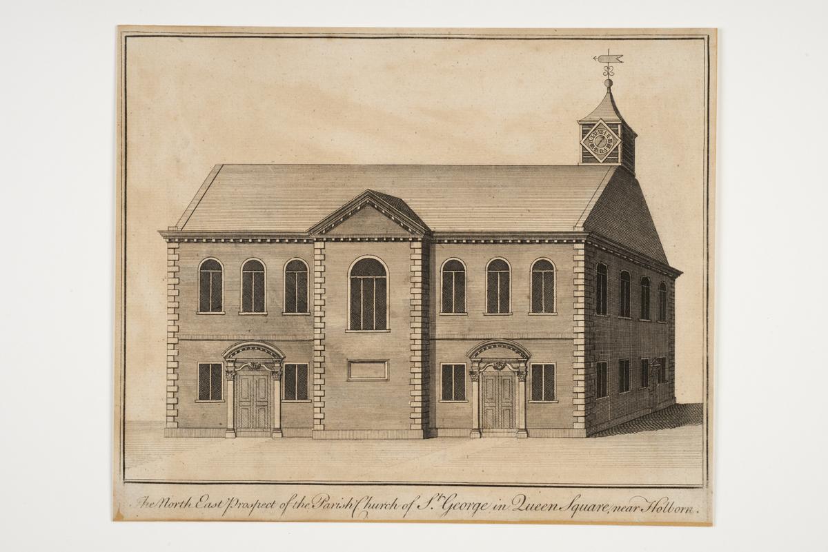 The North East Prospect of the Parish Church of St George in Queen ...